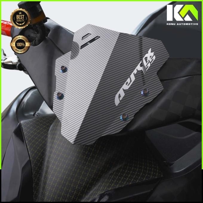 Jual VISOR AEROX 155 HITAM WINDSHIELD TAMENG DEPAN YAMAHA ALL NEW AEROX ...
