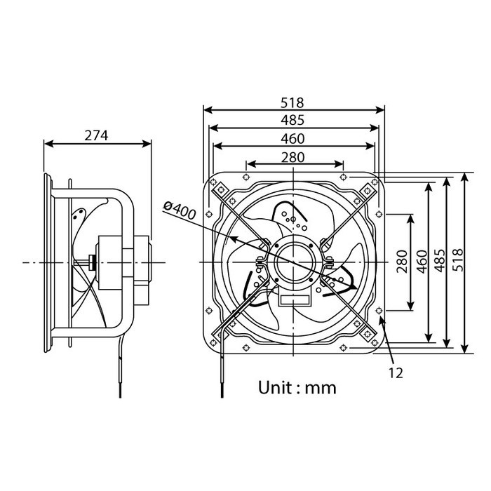 Jual Industrial Exhaust Fan Panasonic FV-40GS4 / Panasonic Exhaust ...