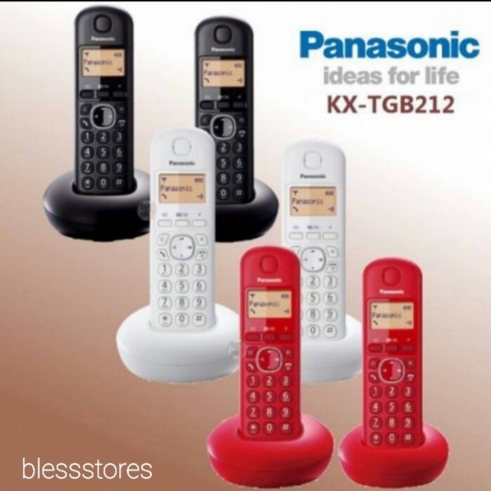 Jual Telepon Wireless Panasonic KX-TGB212 ( 2 Handset) -Hitam | Shopee Indonesia