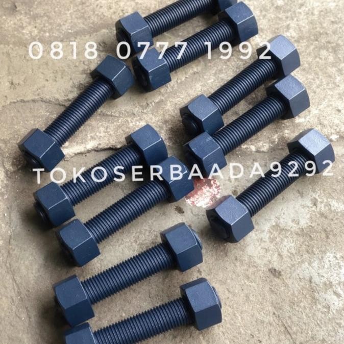 Jual Baut Stud & Nut Fluorcarbon 5/8 X 110 ; Stud Bolt + Nut Original ...