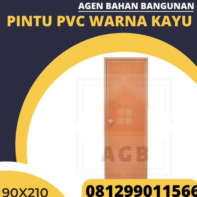 Jual Pintu Pvc Wc Urat Kayu Uk 90 x 210 / 210 x 90 (Incl Kusen & Kunci ...