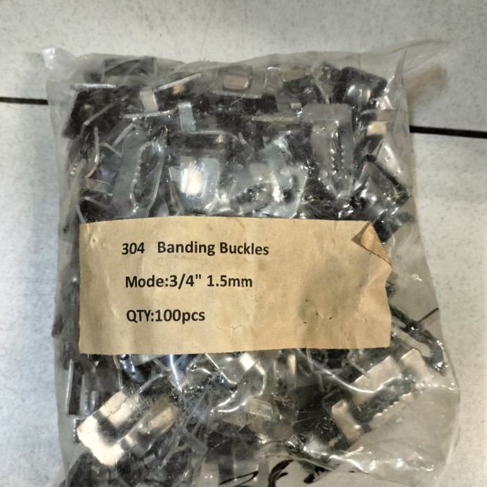 Jual Klem Clamp plat strapping band 19 mm Banding Buckle 19mm Band it ...