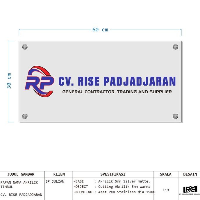 Jual Papan Nama Akrilik Timbul custom | CV. RISE PADJADJARAN | Shopee Indonesia