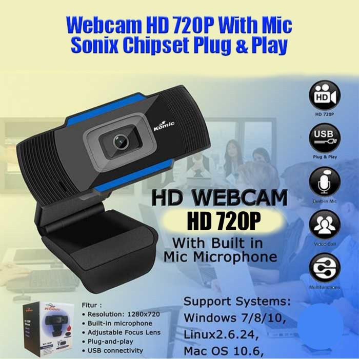 Jual Camera External Laptop Webcam Kamera Meeting pro Webcame HD 2K ...