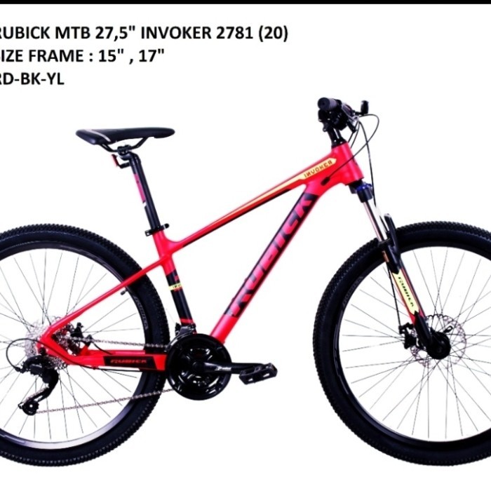 Jual Sepeda MTB 27.5 inch Rubick Invoker 2781 Merah | Shopee Indonesia