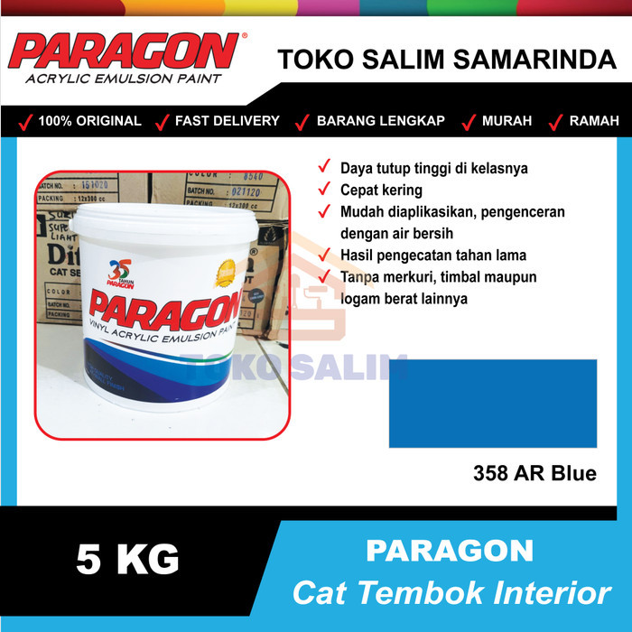 Jual cusss order] Cat Tembok Interior Paragon 5Kg - 358 AR Blue ...