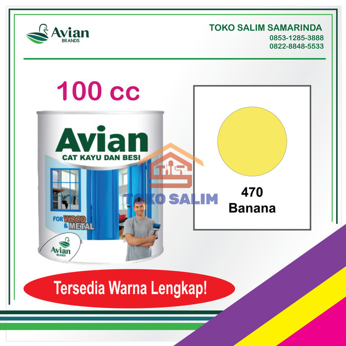Jual Buruan serbu] Cat Minyak Kayu dan Besi 100cc AVIAN Warna Lengkap ...