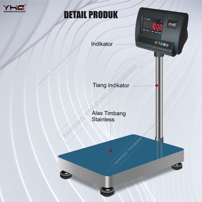 Jual Timbangan Duduk Barang Digital YHG A12E 60cm x 80cm 500kg 600kg 700kg | Shopee Indonesia