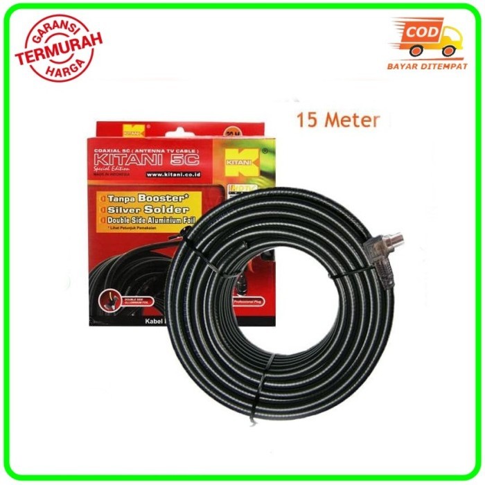 Jual Kabel Antena Kitani 5c 2v Kabel Antena Panjang 15 Meter Berkualitas | Shopee Indonesia
