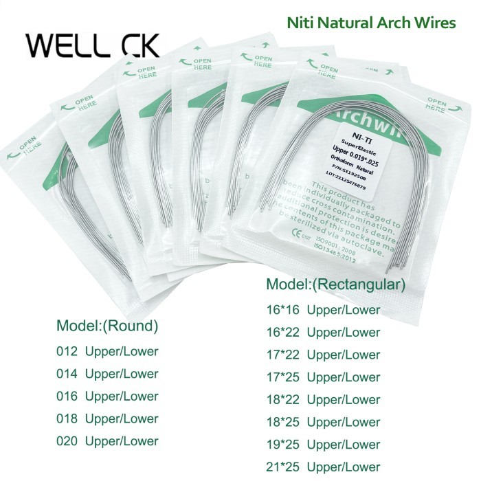Jual 10pcs Dental Arch Wires Niti Natural Form Round/Rectangular Super ...