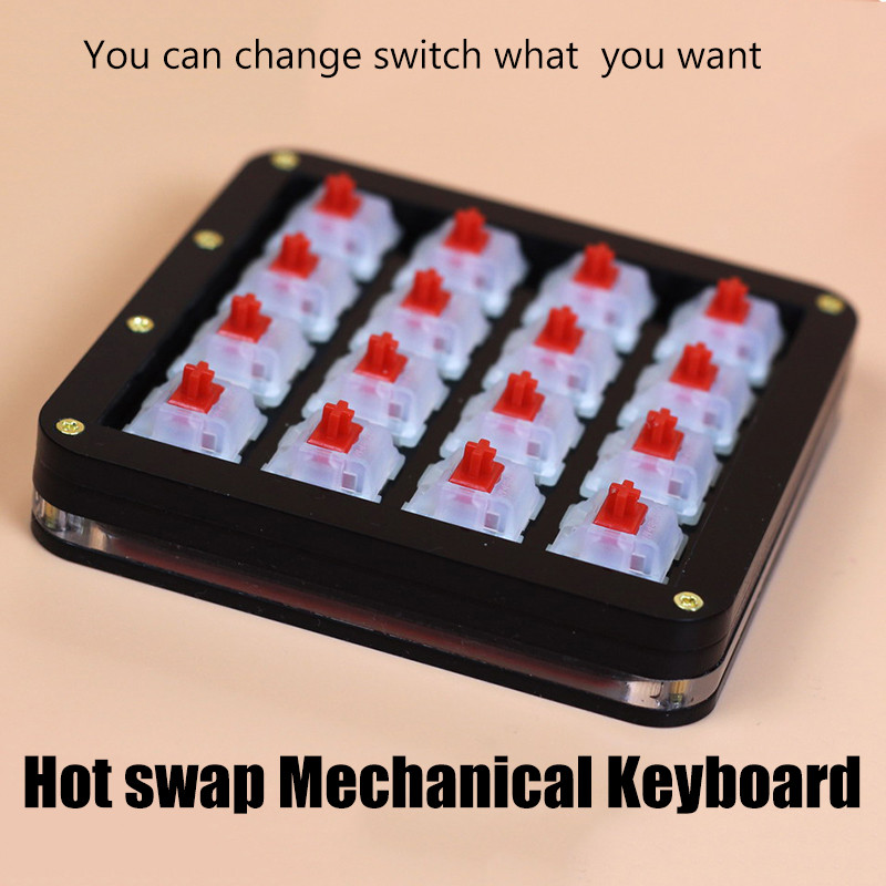 Jual New Hot swap 16 Keys Mechanical Keyboard Acrylic Gateron | Shopee ...