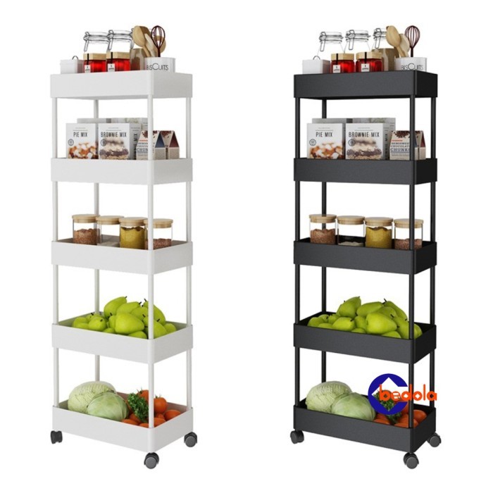 Jual Bedola Square Rak Dapur Rak Kamar Mandi Rak Troli Susun 5 Tingkat ...