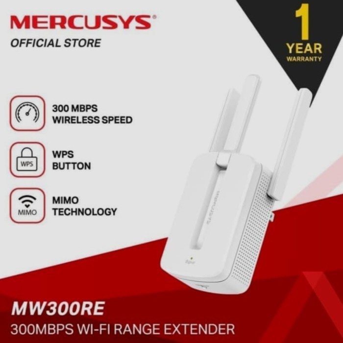Jual Wifi Range Extender Mercusys Mw300Re / Wifi Extender Mercusys ...