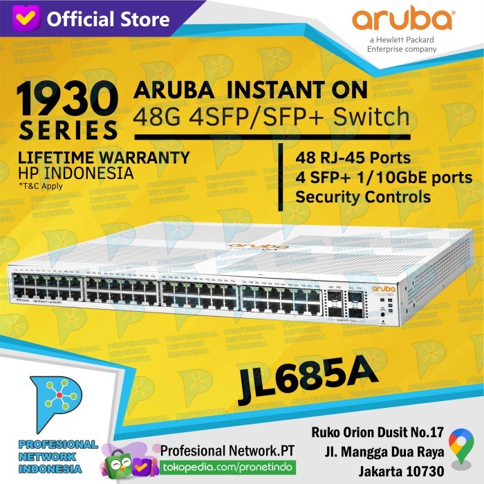 Jual Hpe Aruba Jl685A Aruba Instant On 1930 48G 4Sfp+ Switch | Shopee ...