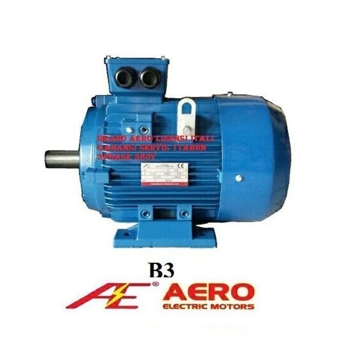 Jual Electric motor AERO 3phase 4hp 3kw 380volt 1500 rpm 50hz ip 55 b3 ...