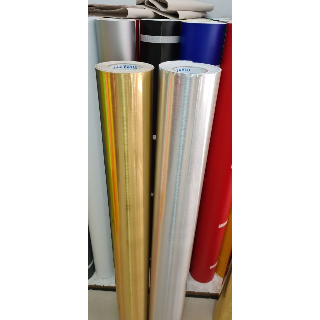 Jual Sticker Oyama Hairline Silver Brush L126Cm X P100Cm | Shopee Indonesia