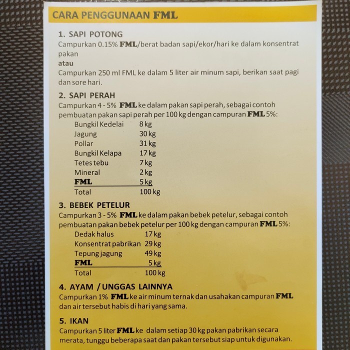 Jual Fml Ajinomoto 20Liter, Sumber Protein Ternak, Sapi, Ayam, Bebek ...