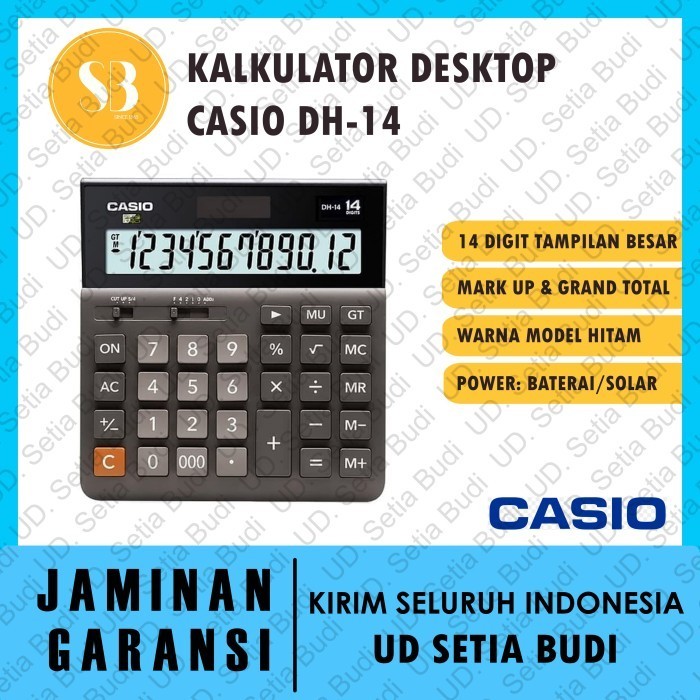 Jual Kalkulator Desktop Casio DH-16 Asli dan Bergaransi DH16 | Shopee ...