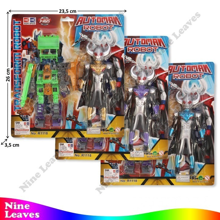 Jual Mainan Robot Deform Kendaraan Konstruksi + Figure Ultraman B/O ...