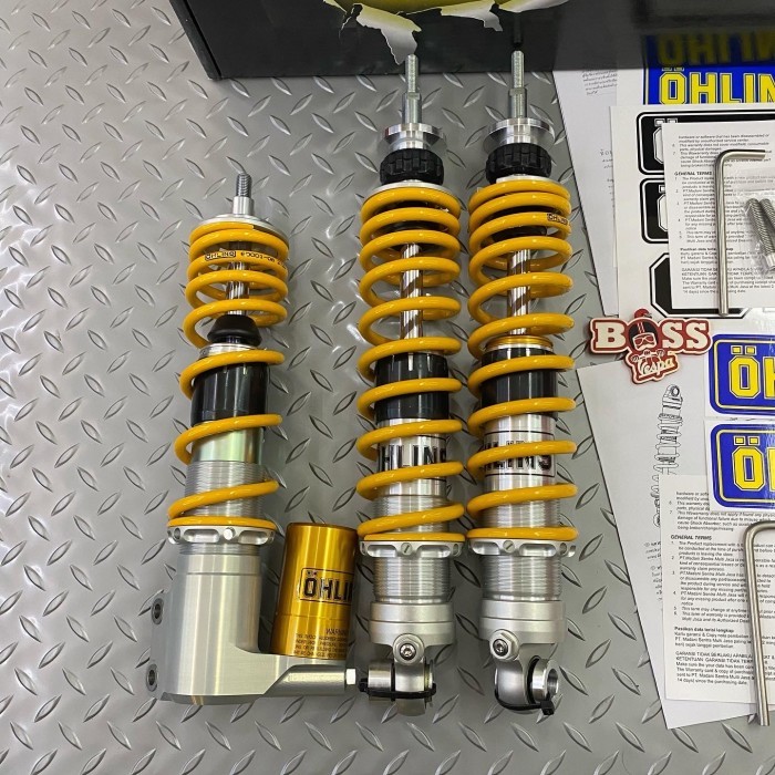 Jual Tebaru Shock Tabung Ohlins Yellow Front & Rear Vespa GT Series GTS ...