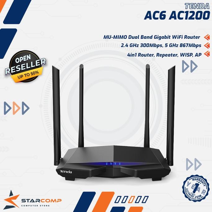 Jual Tenda AC6 AC1200 Router Smart Dual-Band Wireless 4 X 5dbi High Power | Shopee Indonesia