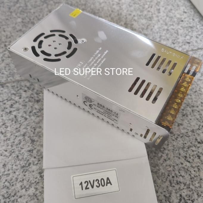 Jual POWER SUPPLY 12V 30A ADAPTOR 12 VOLT 30 AMPERE ORIGINAL DAN ...