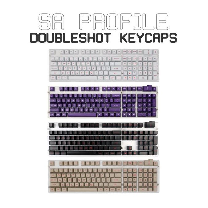 Jual SA PROFILE KEYCAPS ABS DOUBLE SHOT MECHANICAL KEYBOARD STOK ...