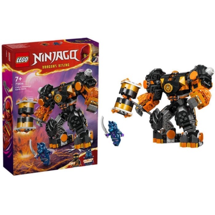 Jual TERJAMIN Lego Ninjago Dragon Rising Cole's Elemental Earth Mech ...