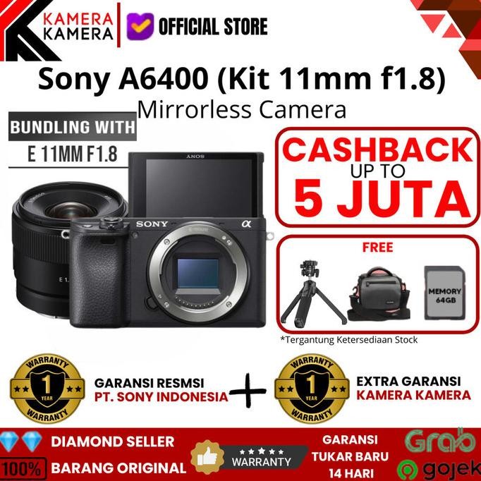 Jual Sony Alpha A6400 / Sony 6400 Kit 16-50Mm Kamera Mirrorless - Resmi | Shopee Indonesia