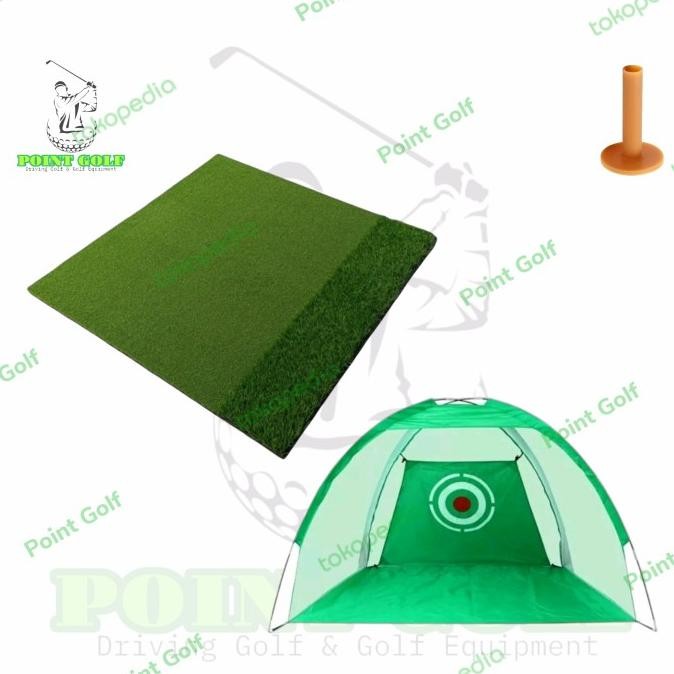 Jual Paket Driving Golf Mat Ukuran 120*120 Cm + Rough + Jaring 2 Meter ...