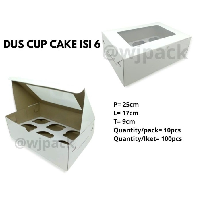 Jual Dus Cupcake Lubang 6 White / Box Kemasan Kue Cupcake Muffin ...