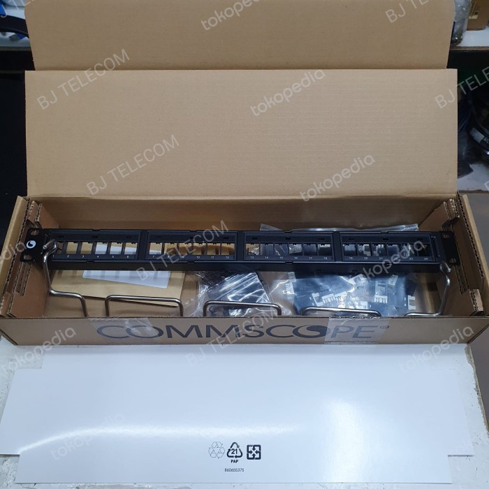 Jual Terbatas!! patch panel 24 port cat 6 amp commscope lengkap modular ...