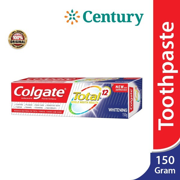 Jual Colgate Toothpaste Total 12 White 150gr / Pasta Gigi / Plak ...