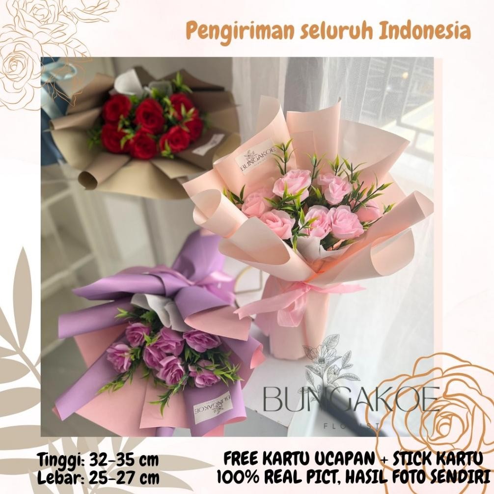Jual CR - BOUQUET BUNGA ROSE MARY - BUKET BUNGA PALSU BOUQUET ...