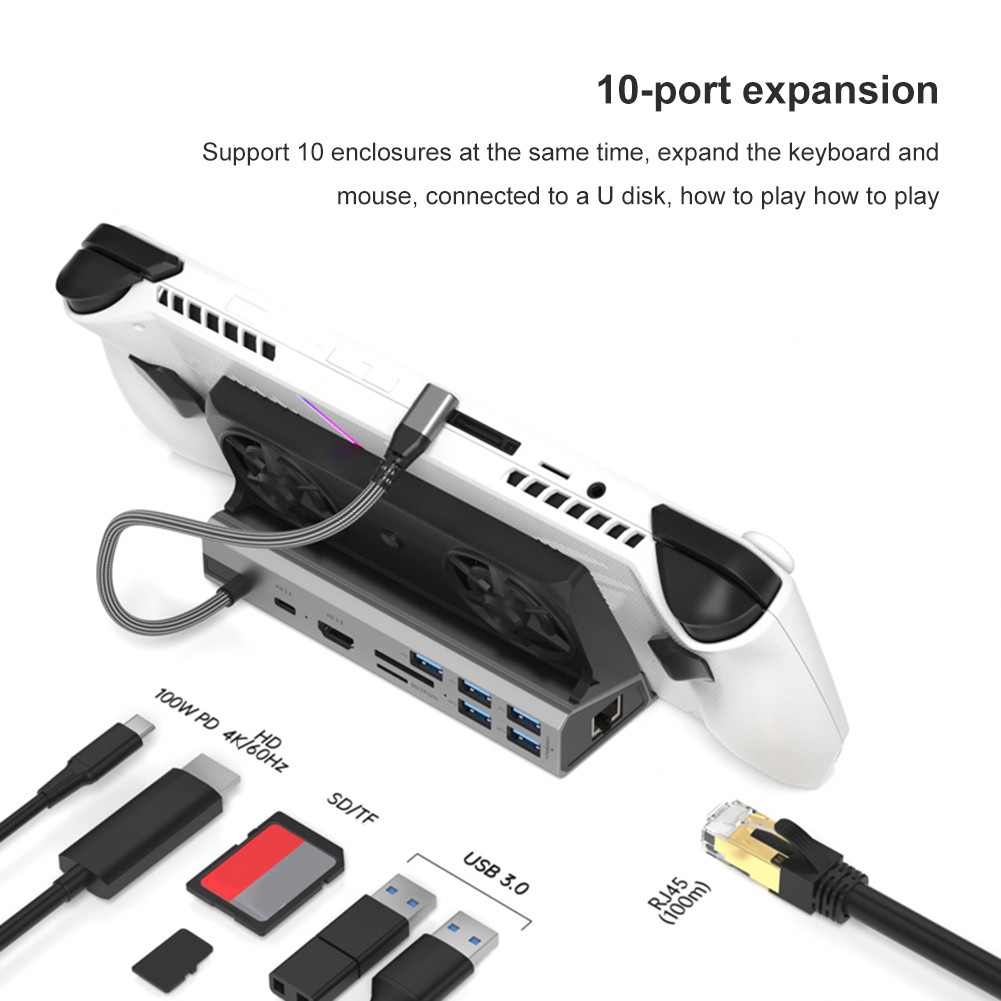 Jual For ROG Ally Game Conso Hub 4K 60Hz PD 100W USB C Docking | Shopee ...