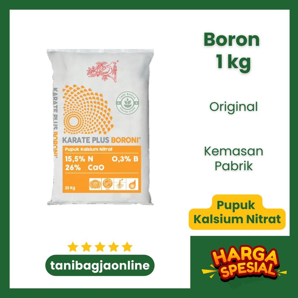 Jual PUPUK KARATE BORON 1KG KEMASAN PABRIK | PUPUK KALSIUM NITRAT ...