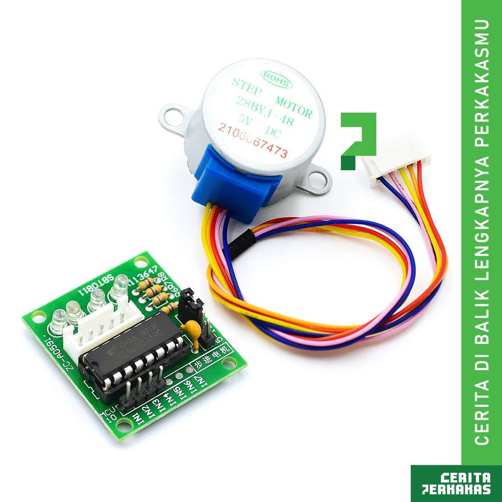 Jual Motor Stepper ULN2003 Driver Board CP / Module 28BYJ 28 BYJ 48 ULN ...