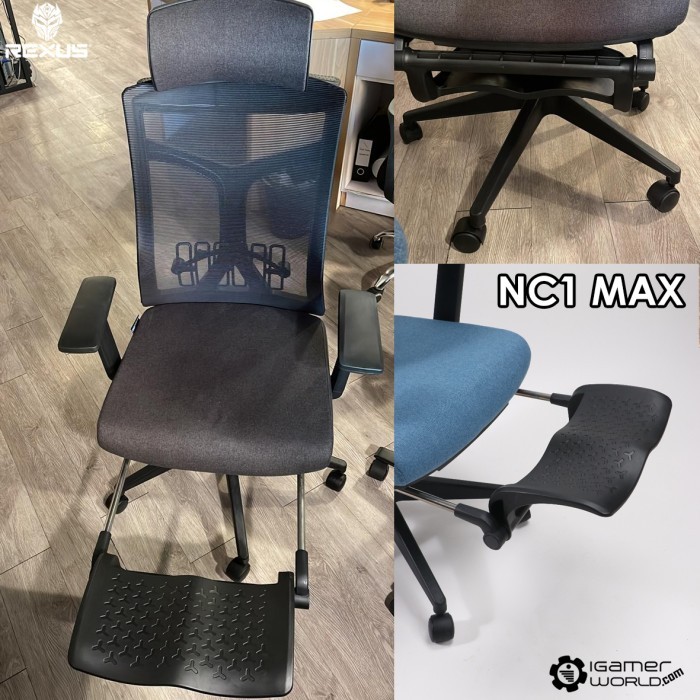 Jual Rexus NC-1 / NC1 MAX Ergonomic Footrest Office Chair Kursi Kantor ...