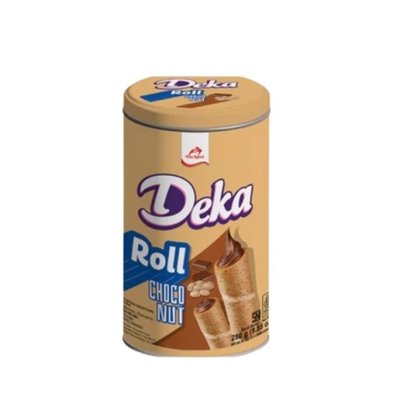 Jual DEKA WAFER ROLL CHOCO NUT TIN 280 GR | Shopee Indonesia