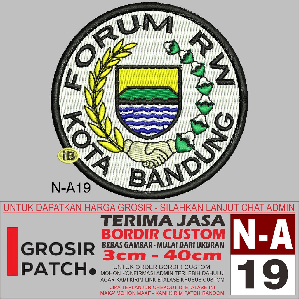 Jual PATCH BORDIR LOGO N-A19 FORUM RW KOTA BANDUNG - GROSIRPATCH REVIEW ...