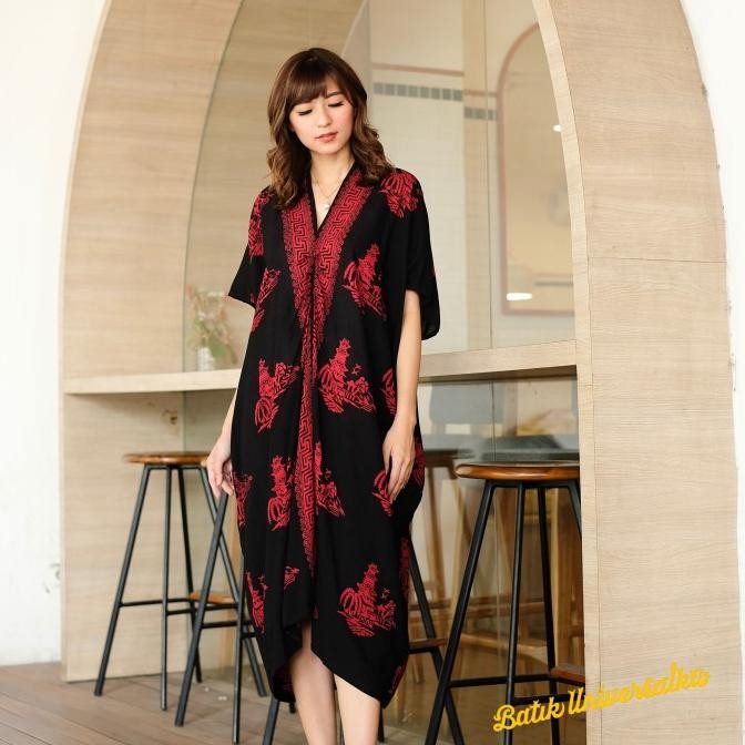 Jual Kaftan Dress Batik Cap Modern Tradisional - Parang Mix Pagoda ...