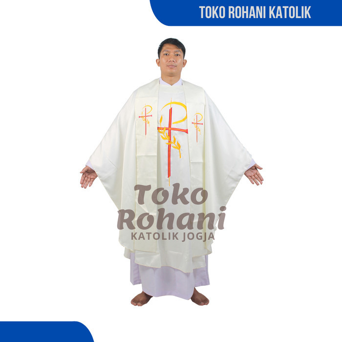 Jual Kasula Pastor (Krem) / Kasula Romo / Jubah Romo Katolik | Shopee ...