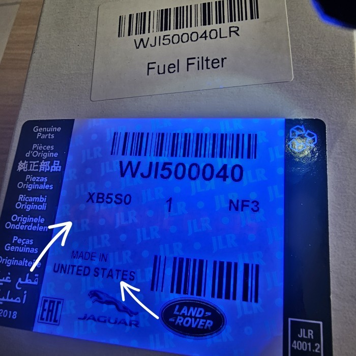 Jual Fuel Filter Genuine Land Rover Defender Puma Wji500040 | Shopee ...