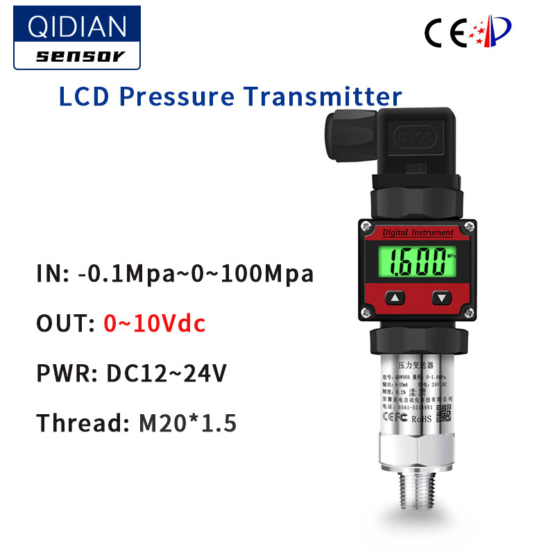 Jual Digital Pressure Transmitter 4-20mA 0-10V M20*1.5 Pressure ...