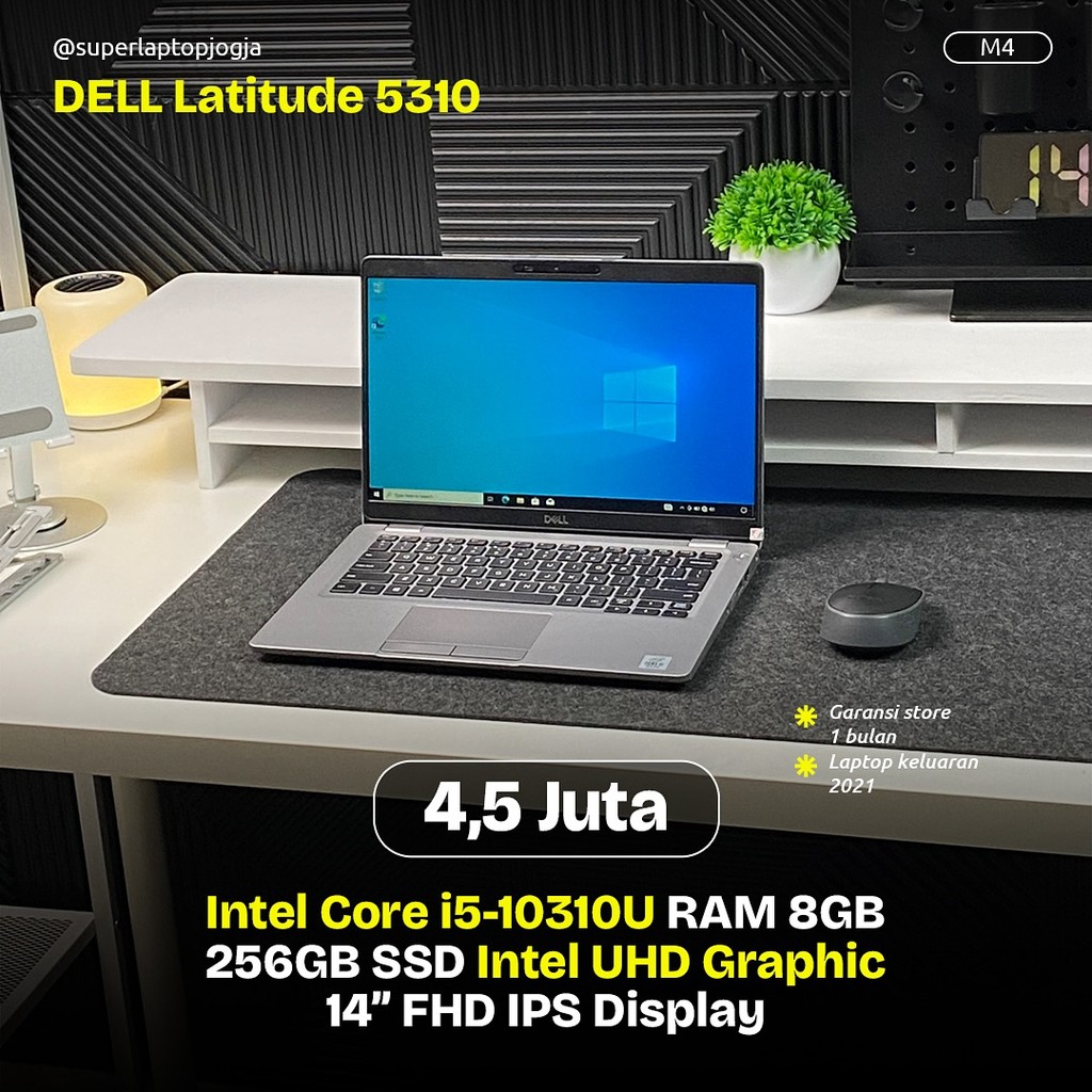 Jual Dell Latitude 5310 intel core i5 gen 10 ram 8gb ssd 256gb | Shopee ...