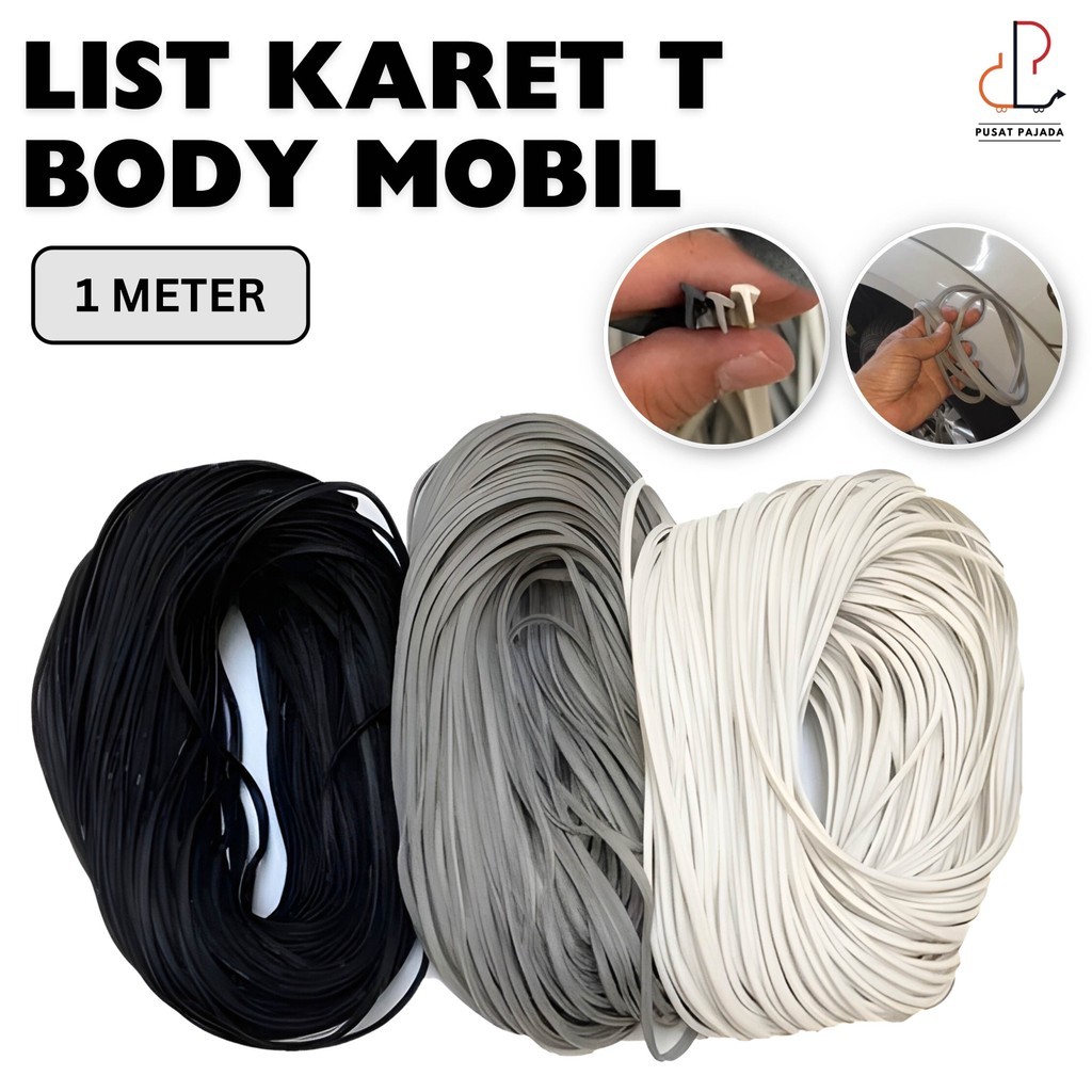 Jual KARET LIST T BODYKIT FENDER SPAKBOR MOBIL BODY KIT MOULDING HITAM ...