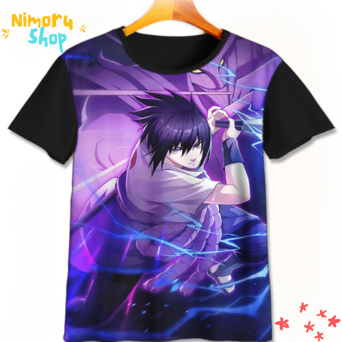 Jual Baju Kaos Anak 3D Sasuke-5-desainNMR Naruto Anime Model Uchiha ...