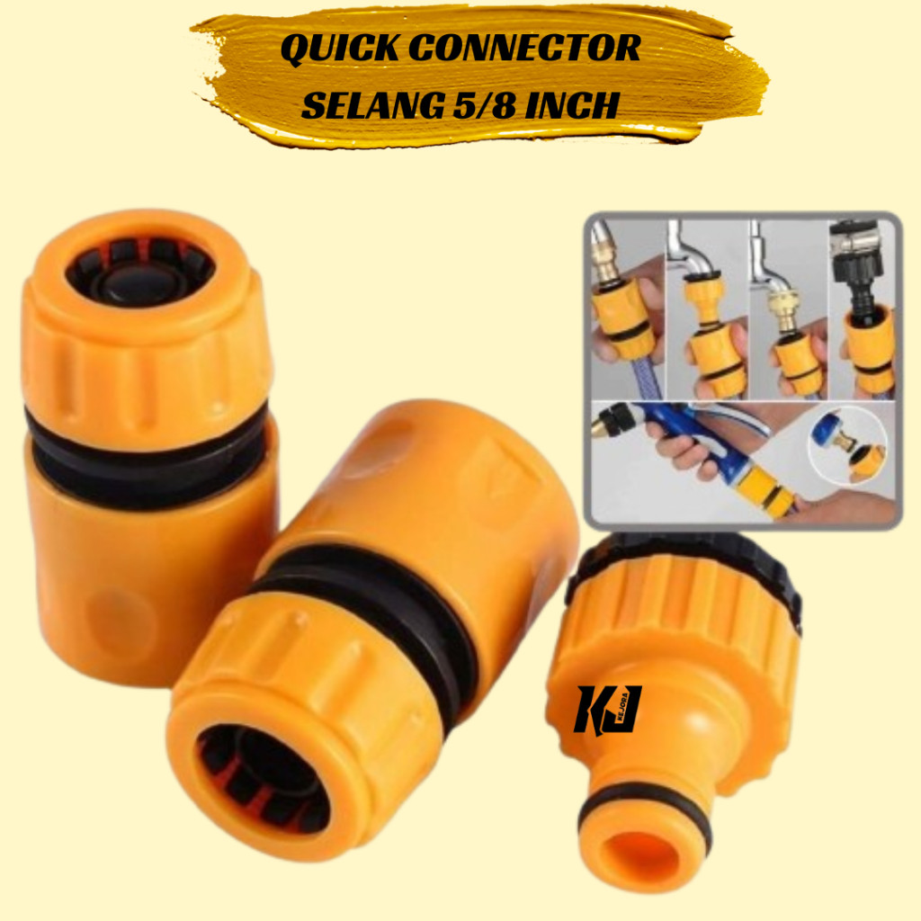 Jual Quick Connector Selang Adaptor Kran 1/2in 5/8 Inch 3/4 In Set ...