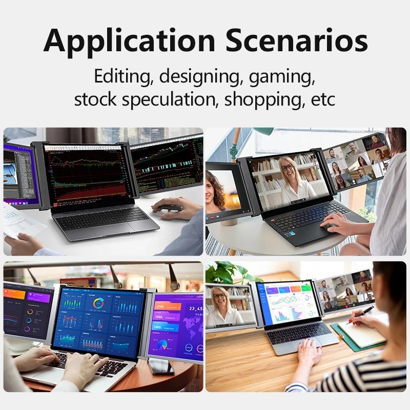 Jual Portable Monitor Dual Screen Extender 13.3 Inch IPS 1080P S300 ...