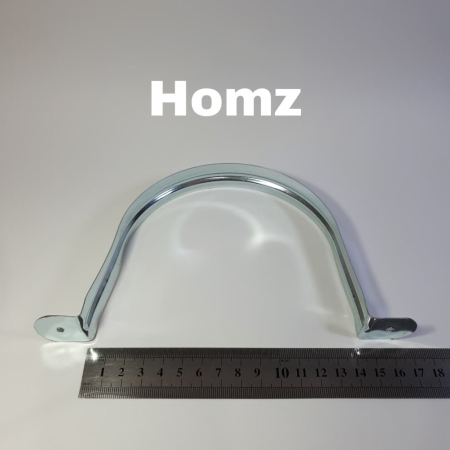 Jual Klem Plat Besi 4" inch Tebal /Pipe Clamp/Klem Omega Galvanis Seng ...